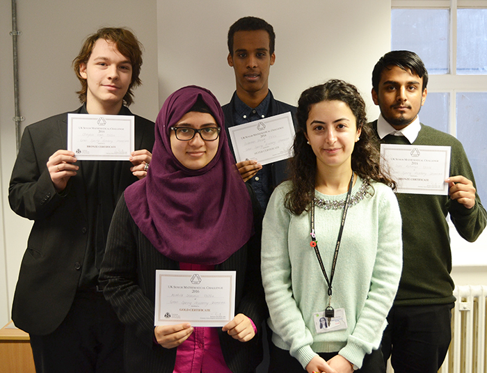 Senior Maths Challenge Success 2016 Mulberry Academy Shoreditch